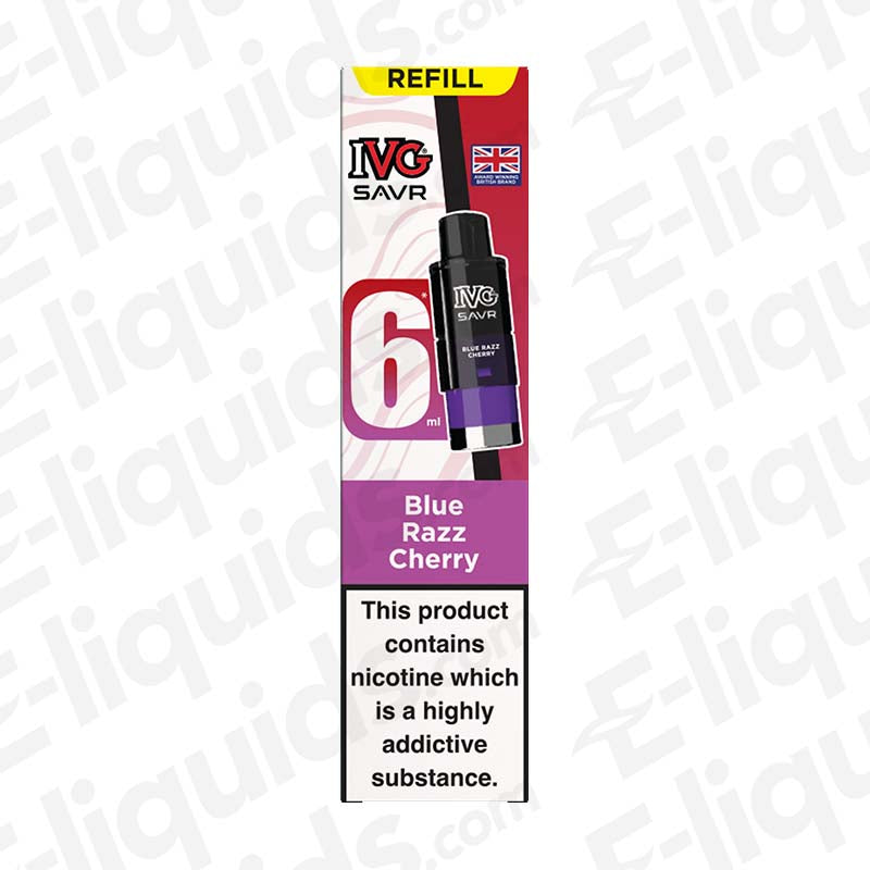 IVG SAVR Blue Razz Cherry Prefilled Pod | E-liquids.com