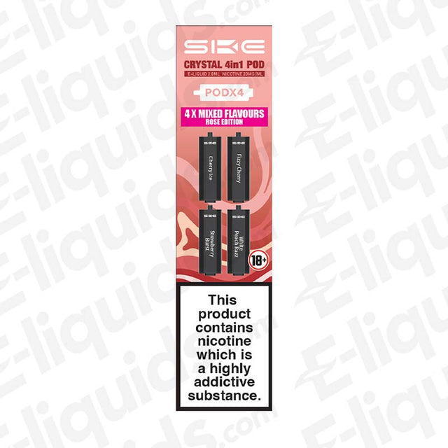 Rose Edition SKE Crystal 4-in-1 Mixed Flavour Prefilled Vape Pods
